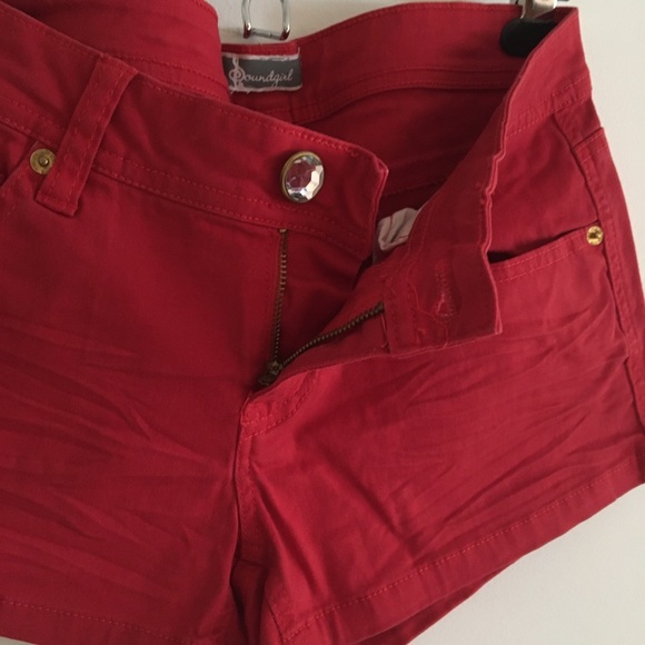 Soundgirl | Shorts | Red Jean Shorts Low Rise | Poshmark